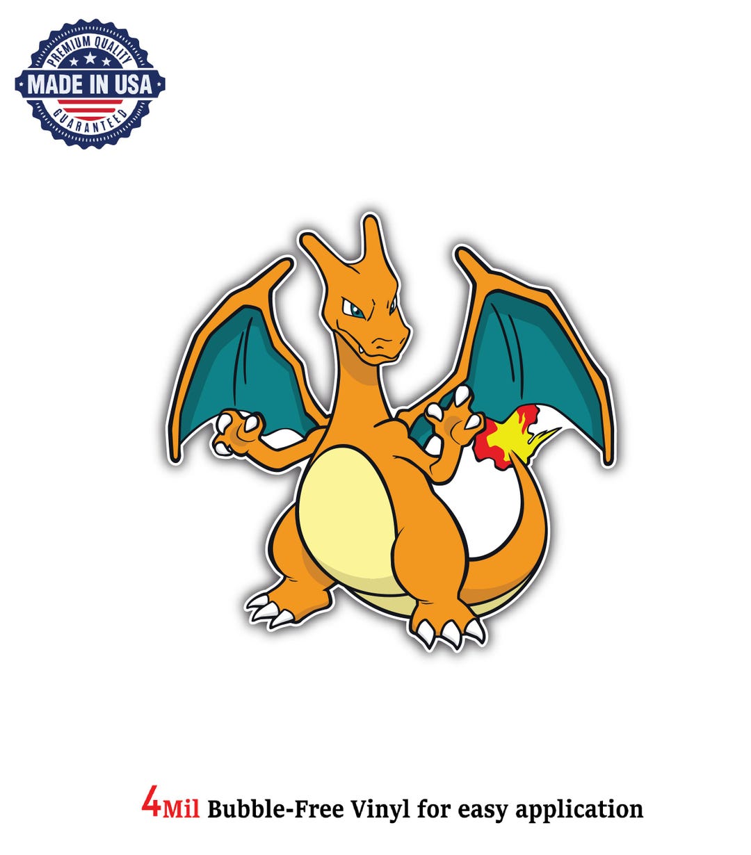 CHARIZARD PIKACHU POKEMON Pokeball Vinyl Decal Sticker Car Truck Bumper ...