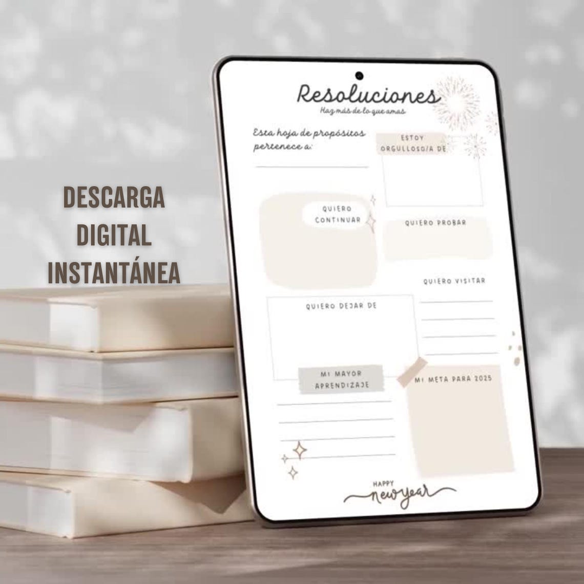 Propósitos De Año Nuevo 2025 Imprimir Plantilla De Planificador De ...