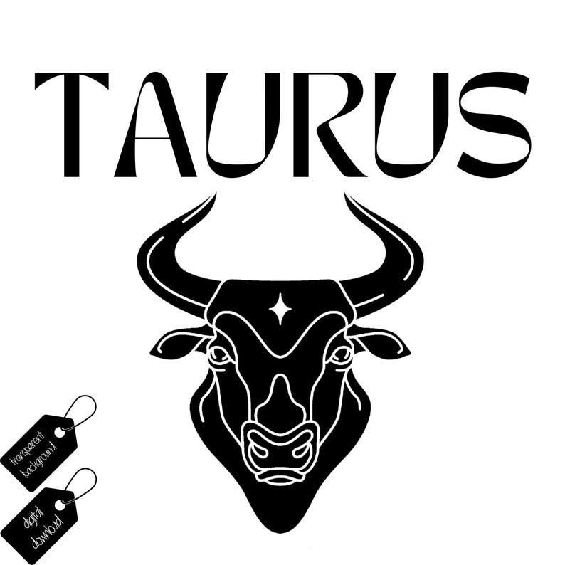 Taurus Png, Zodiac Png, Horoscope Png, Print File, Shirt Png, Digital ...