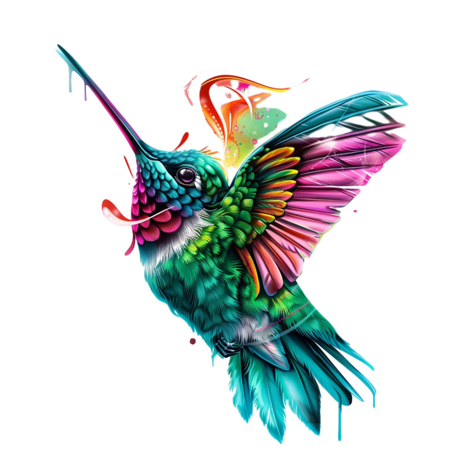 Hummingbird Clipart Set, Adorable Colibri , Printable Watercolor ...