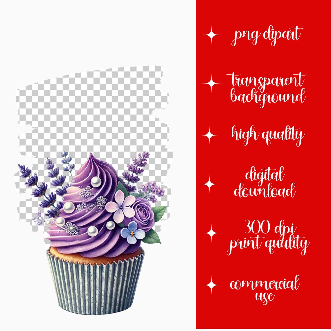 Valentines Cupcake Clipart Bundle, Valentines Day Graphics, Love Png ...