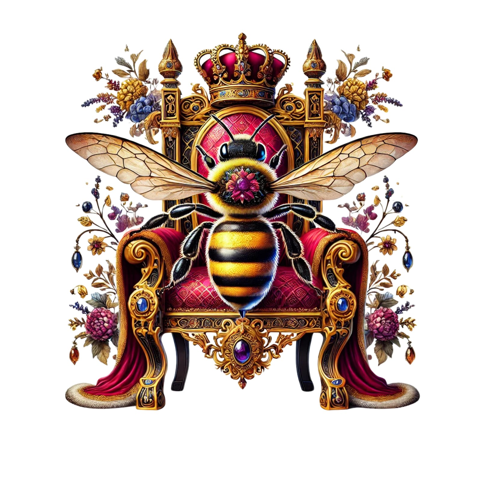 Queen Bee Clipart Bundle, Bee Png Files, Spring Clipart, Honeybee ...