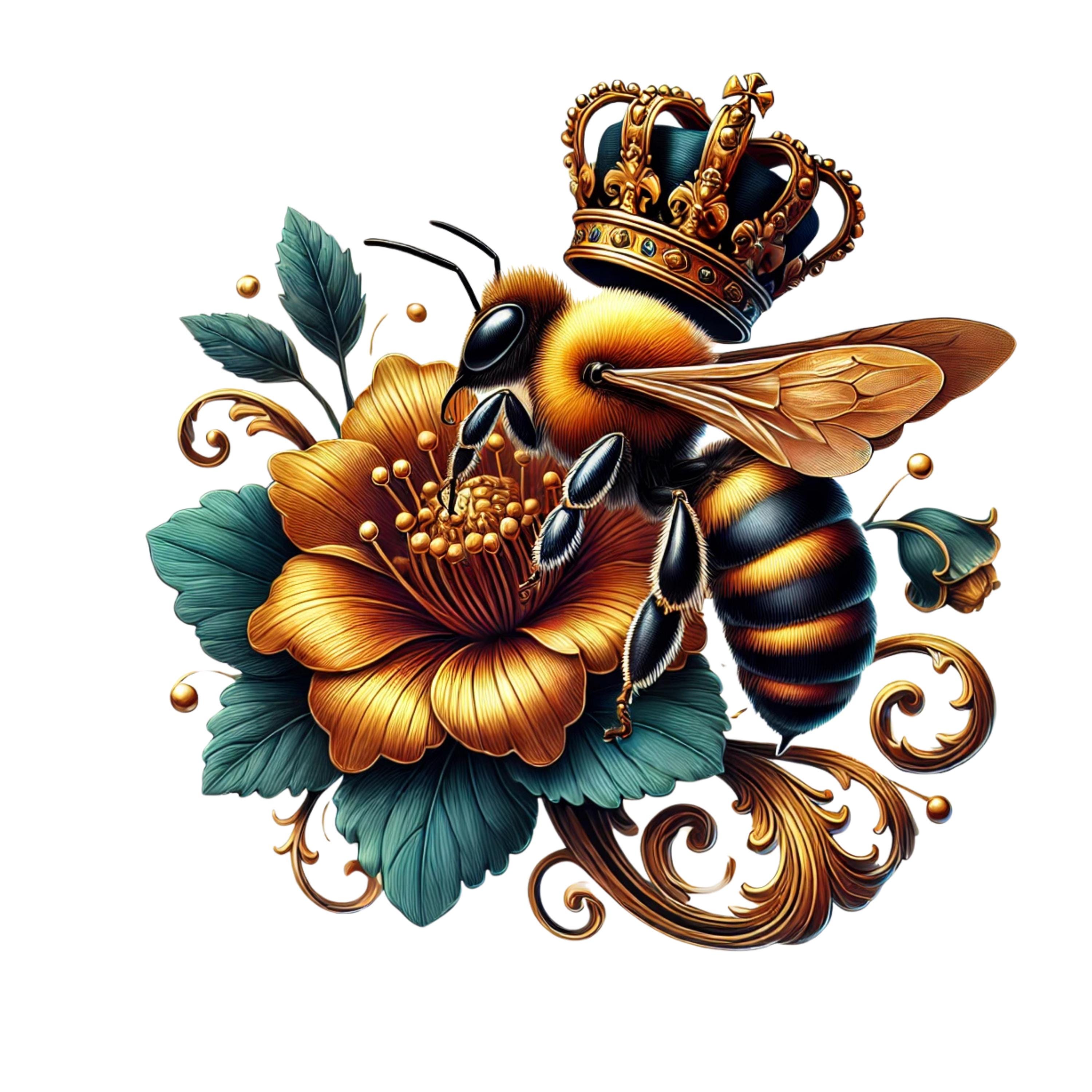 Queen Bee Clipart Bundle, Bee Png Files, Spring Clipart, Honeybee ...