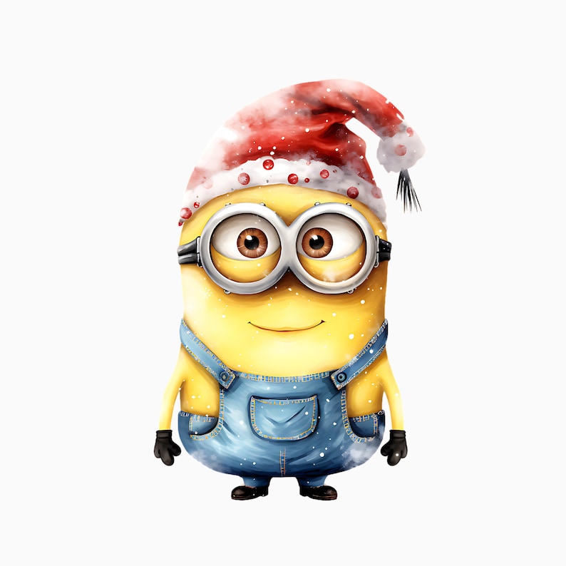 16 X Christmas Minions Clipart Set, Minions Clipart, Minion Pattern ...