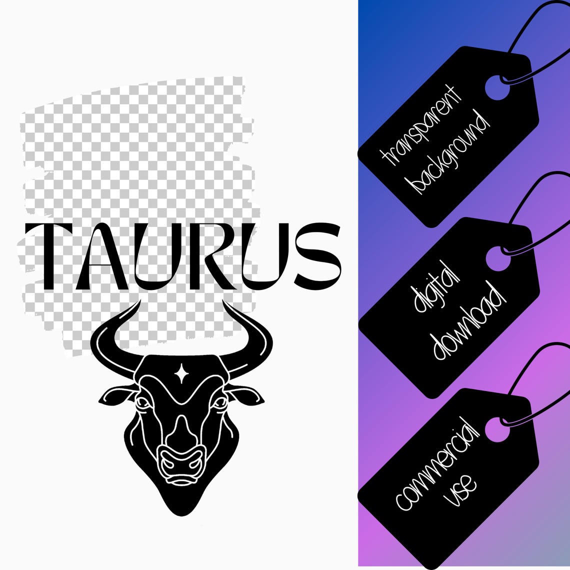 Taurus Png, Zodiac Png, Horoscope Png, Print File, Shirt Png, Digital ...