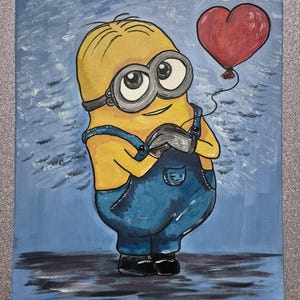 Despicable Me Minion Bob on Canvas 40x60cm - Etsy
