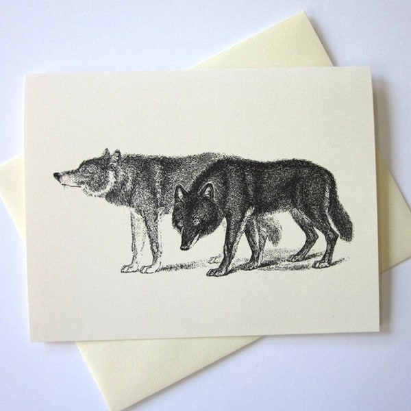 Wolf Cards With Envelopes - Etsy