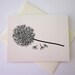Dandelion Note Card Set of 10 in White or Light Ivory with | Etsy