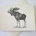 Moose Note Cards Stationery Set of 10 Cards with Matching | Etsy