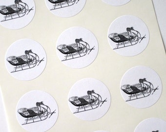 Pram Baby Carriage Stickers One Inch Round Seals | Etsy