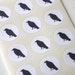 Crow Silhouette Stickers One Inch Round Seals - Etsy