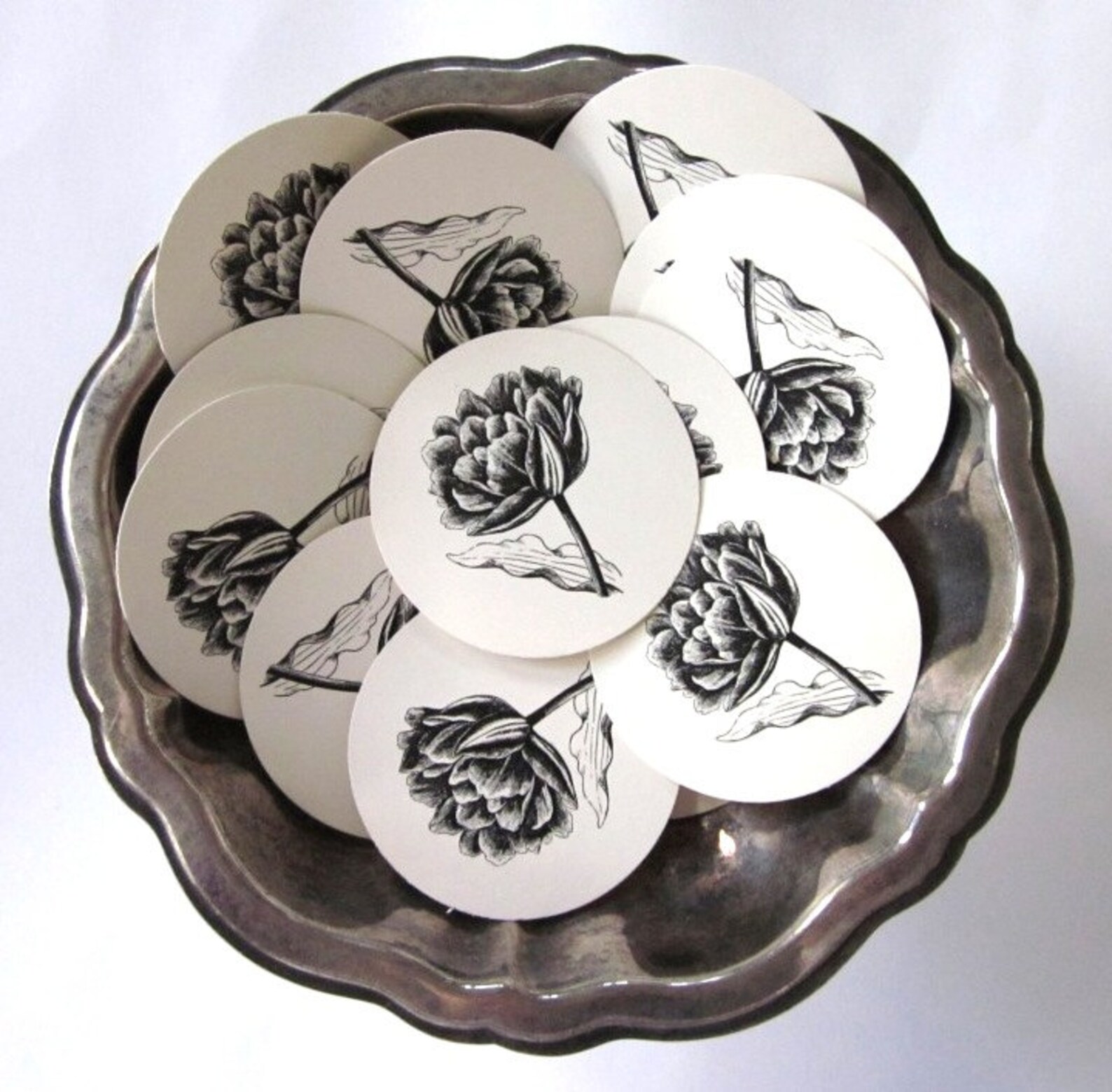 Tulip Flower Tags Round Paper Gift Tags Set of 10 - Etsy