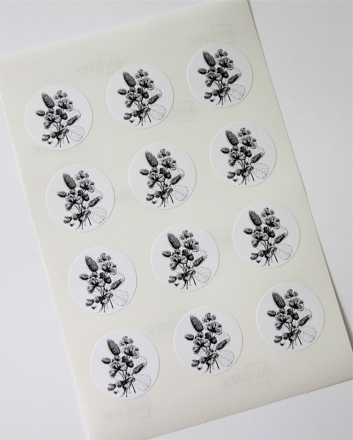 Clover Stickers One Inch Round Seals - Etsy