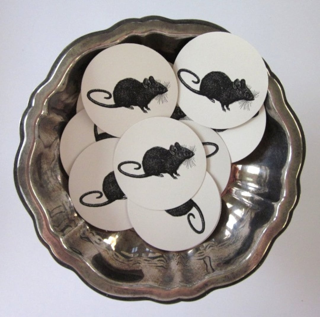 Mouse Rat Tags Round Gift Tags Set of 10 - Etsy