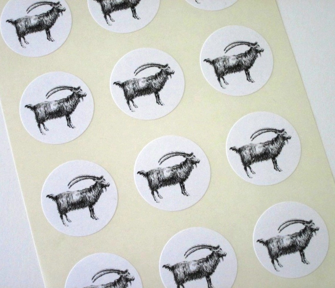 Goat Stickers One Inch Round Seals - Etsy