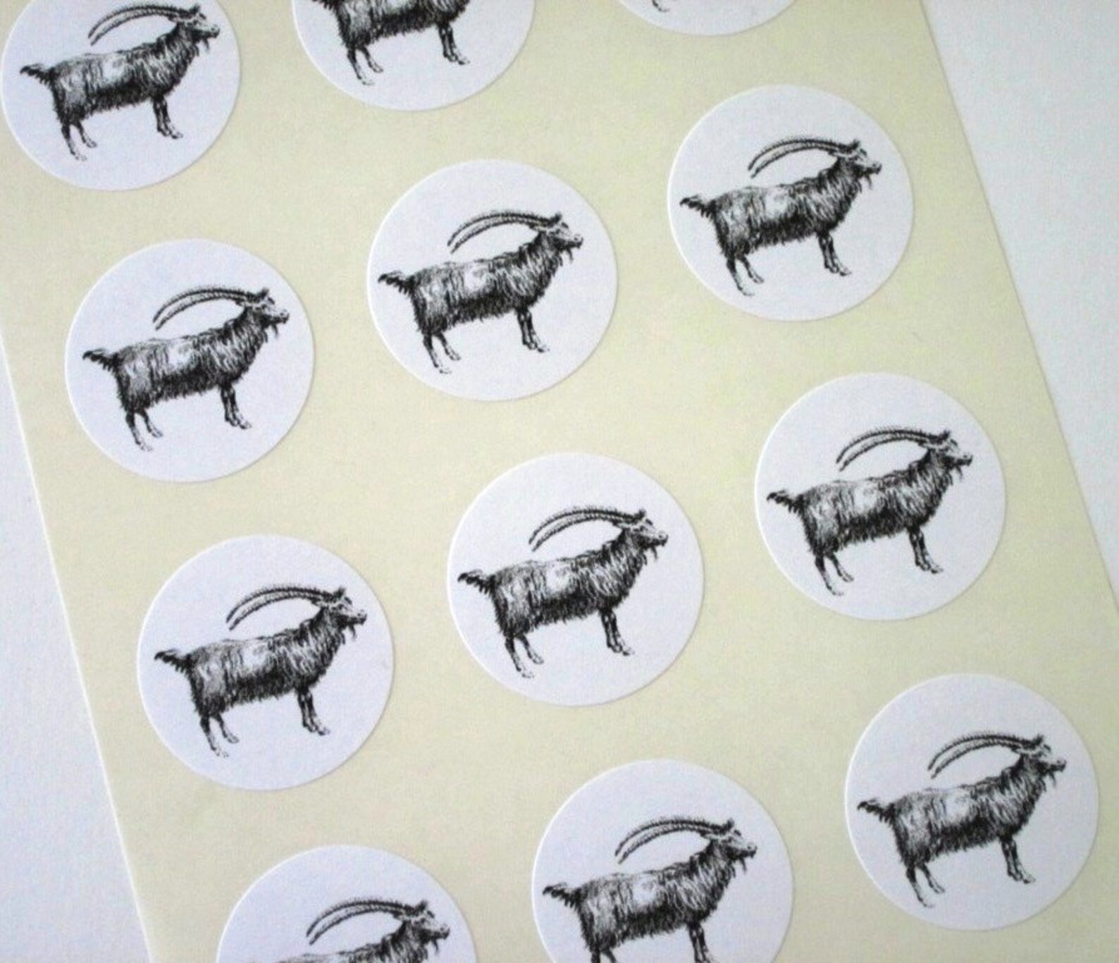 Goat Stickers One Inch Round Seals | Etsy