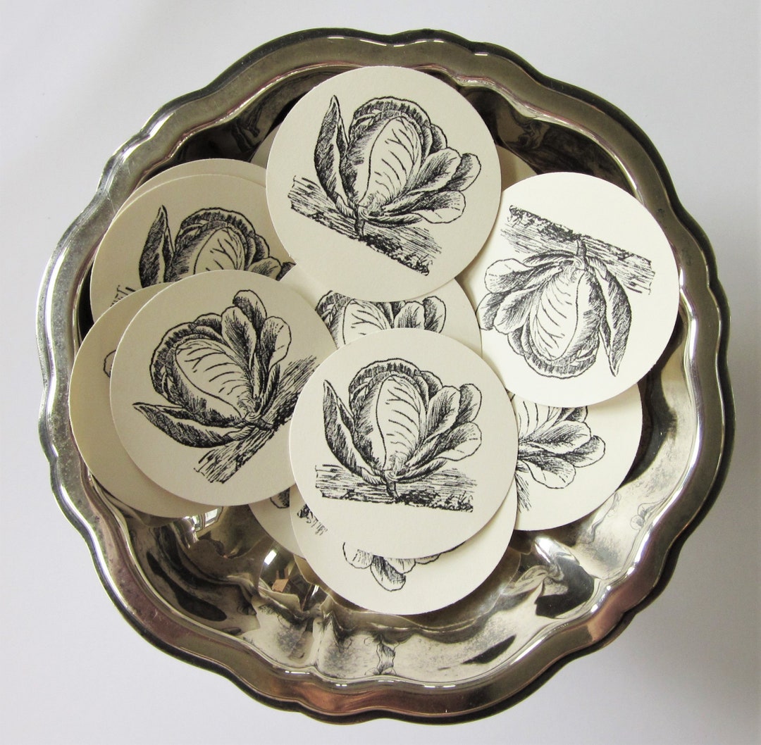Cabbage Lettuce Tags Round Gift Tags Set of 10 - Etsy