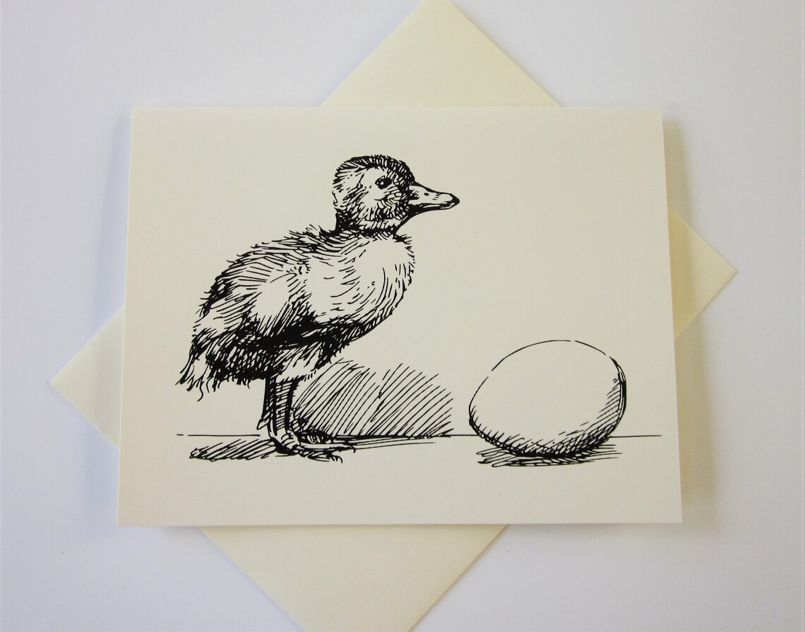 Duckling Baby Duck Note Cards Stationery Set of 10 Cards in - Etsy