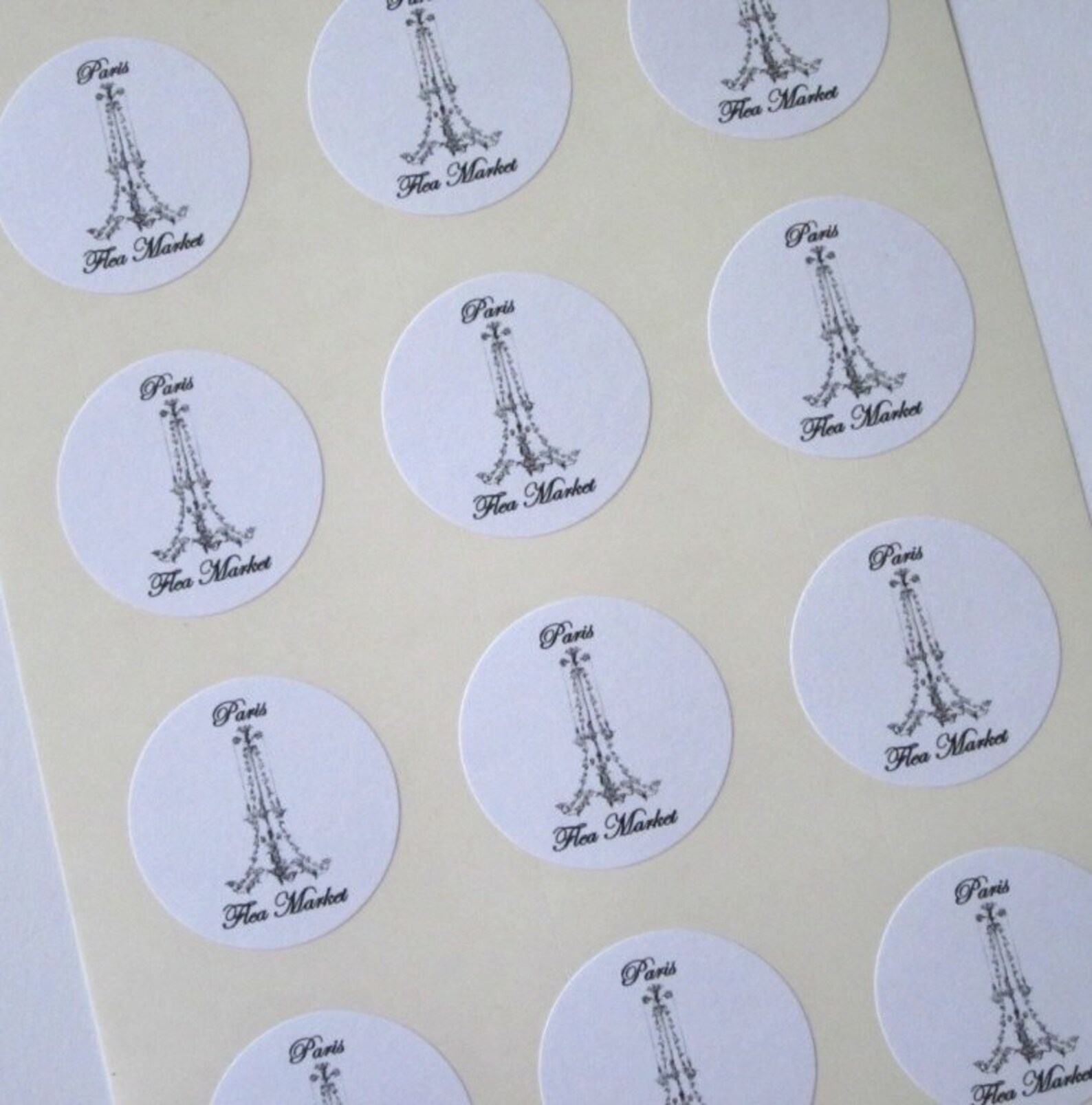 Chandelier Paris Flea Market Tags Round Paper Gift Tags Set of 10 - Etsy