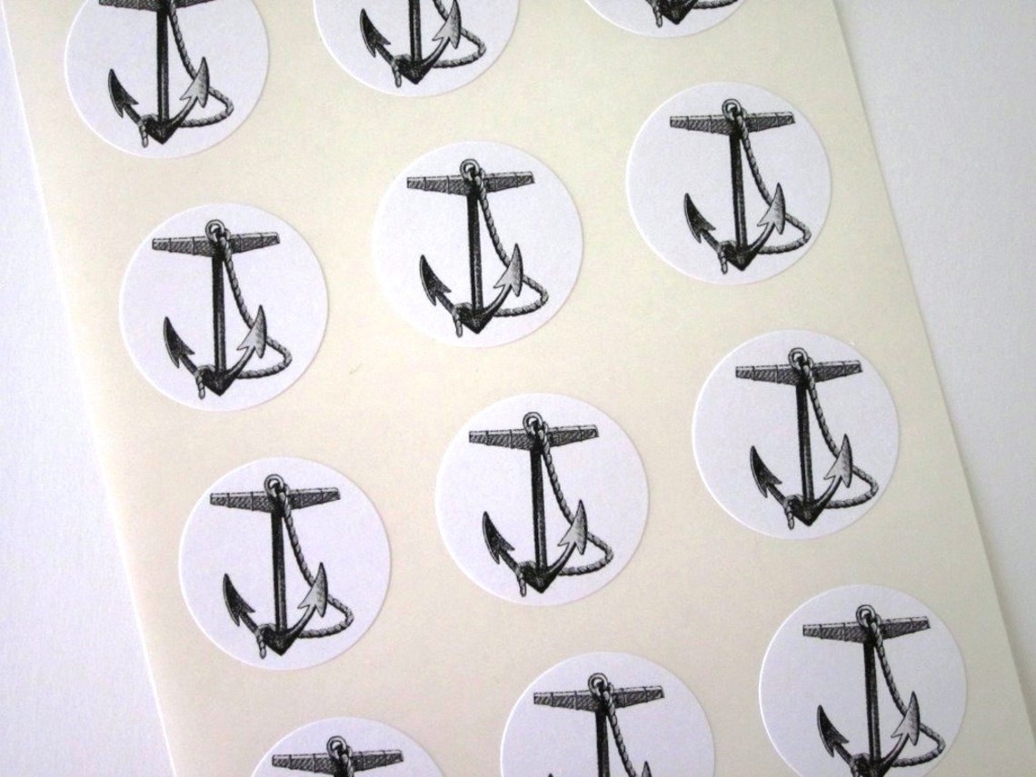 Anchor and Rope Tags Round Paper Gift Tags Set of 10 - Etsy