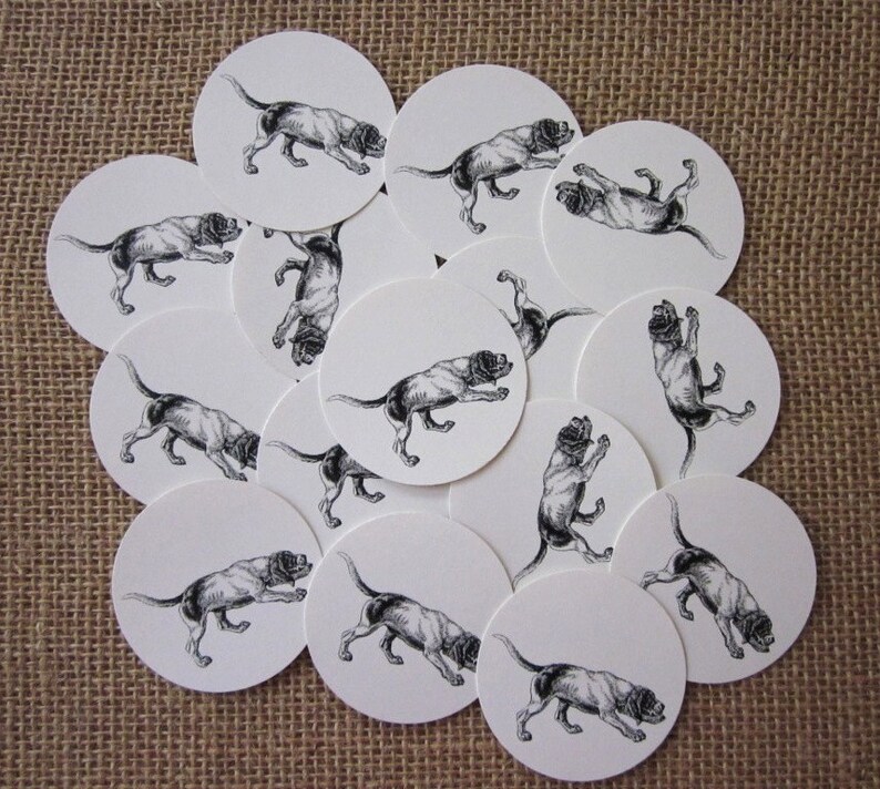 Hunting Dog Tags Round Paper Gift Tags Set of 10 - Etsy