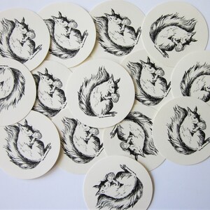 Squirrel Tags Round Gift Tags Set of 10 - Etsy