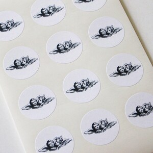 Cherub Angel Stickers One Inch Round Seals - Etsy
