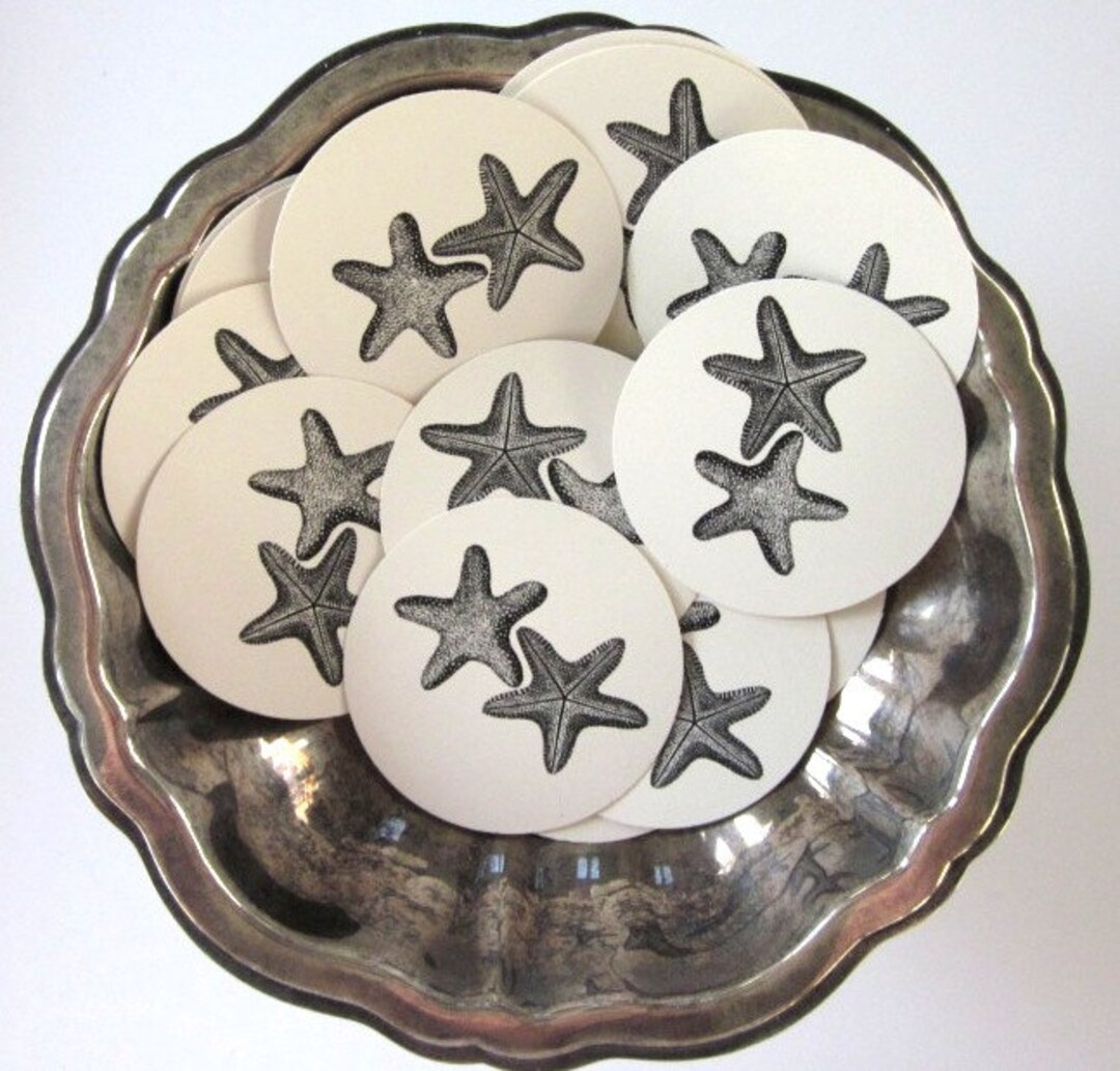 Starfish Tags Round Gift Tags Set of 10 - Etsy
