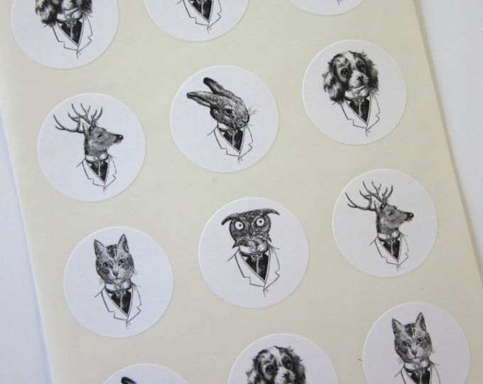Tree Stickers One Inch Round Seals 5 Tree Images - Etsy