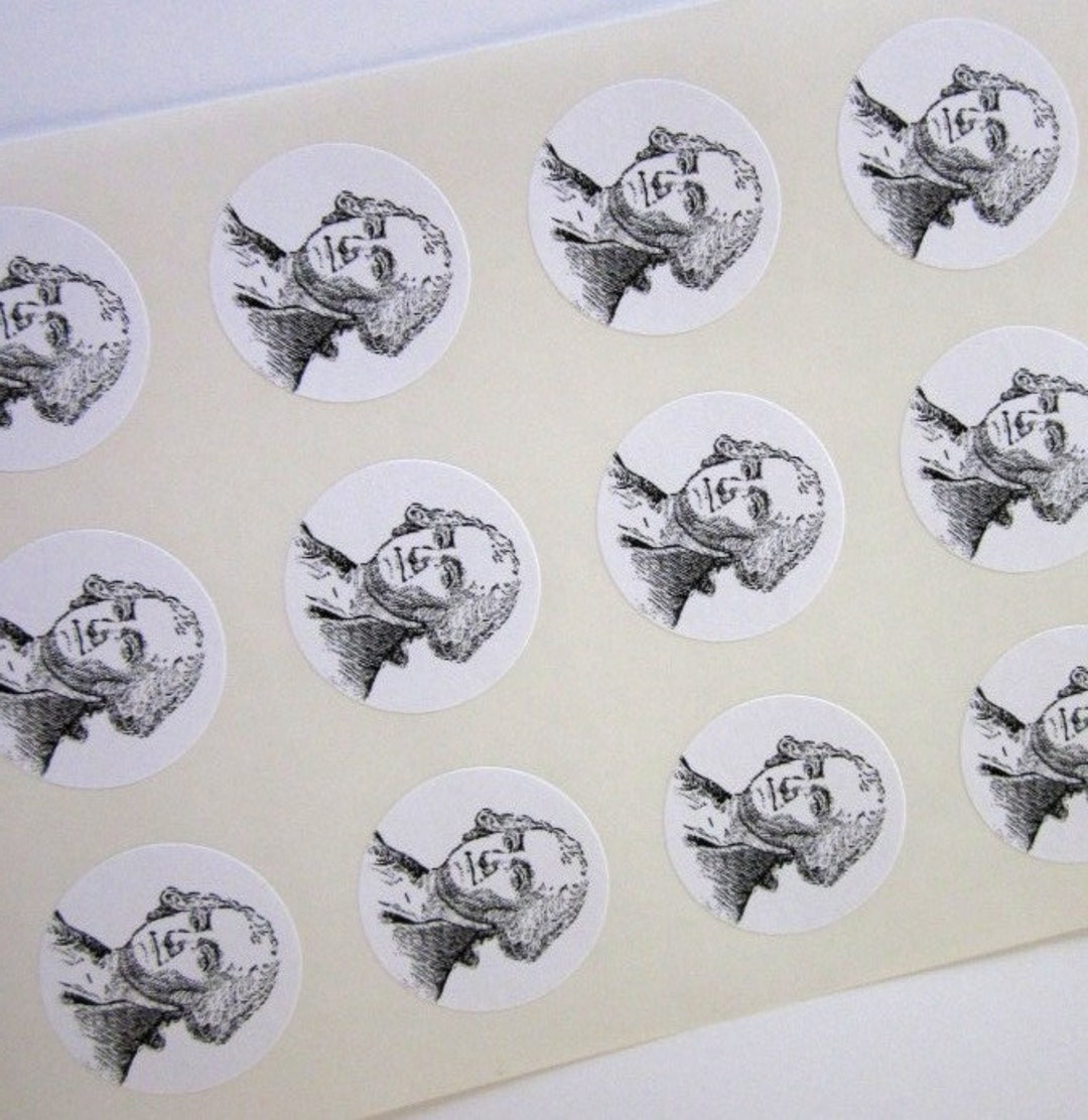President George Washington Stickers One Inch Round Seals - Etsy