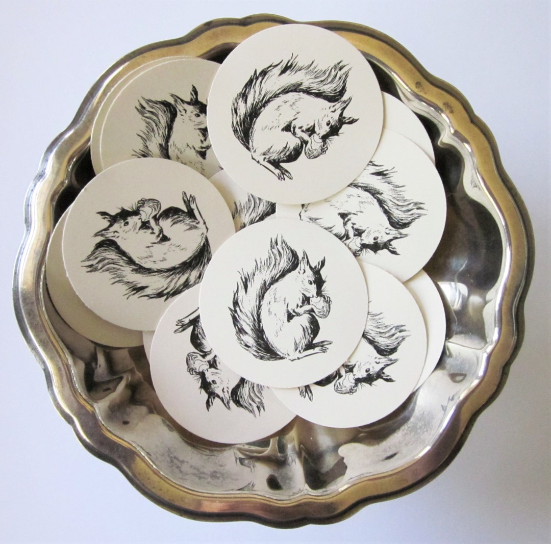 Squirrel Tags Round Gift Tags Set of 10 - Etsy