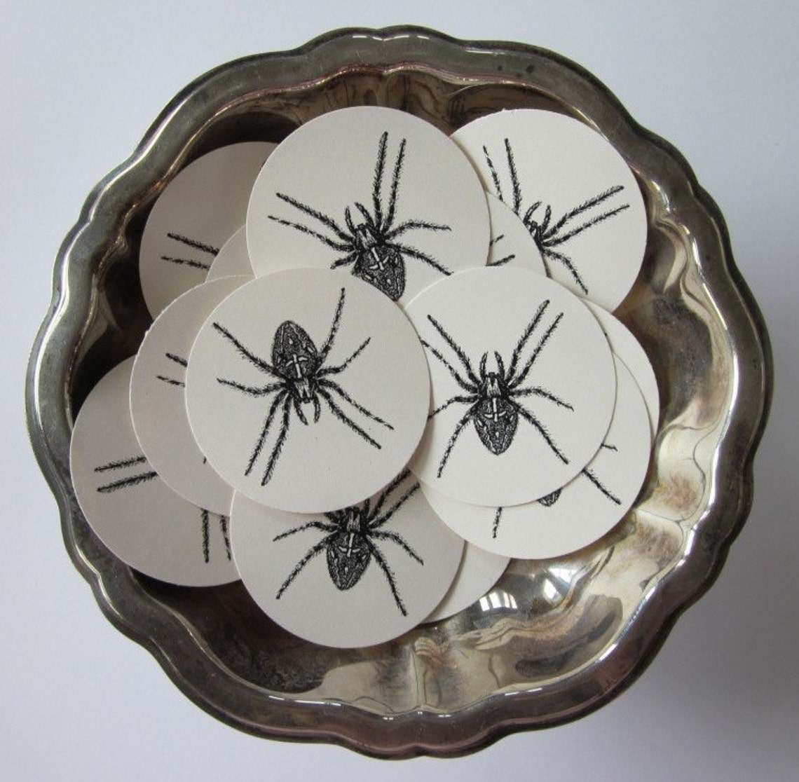 Spider Tags Round Gift Tags Set of 10 - Etsy