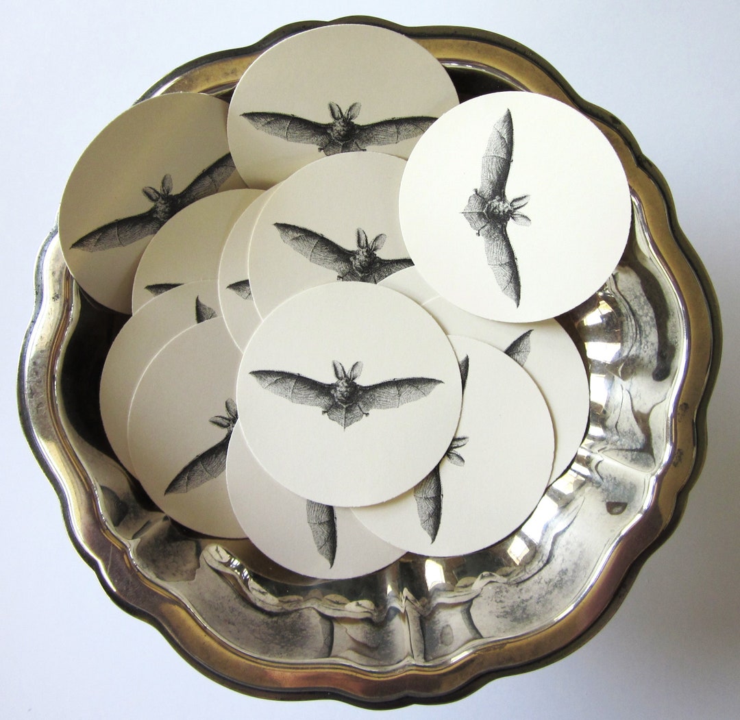 Bat Tags Round Gift Tags Set of 10 - Etsy