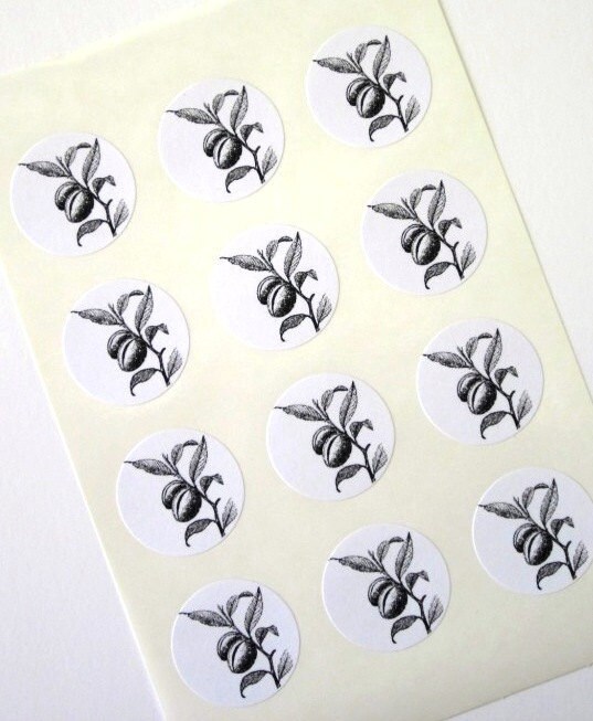 Almond Plant Stickers One Inch Round Seals - Etsy