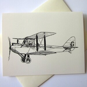 Airplane Note Cards Stationery Set of 10 Cards in White or Light Ivory ...