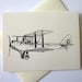 Airplane Note Cards Stationery Set of 10 Cards in White or Light Ivory ...