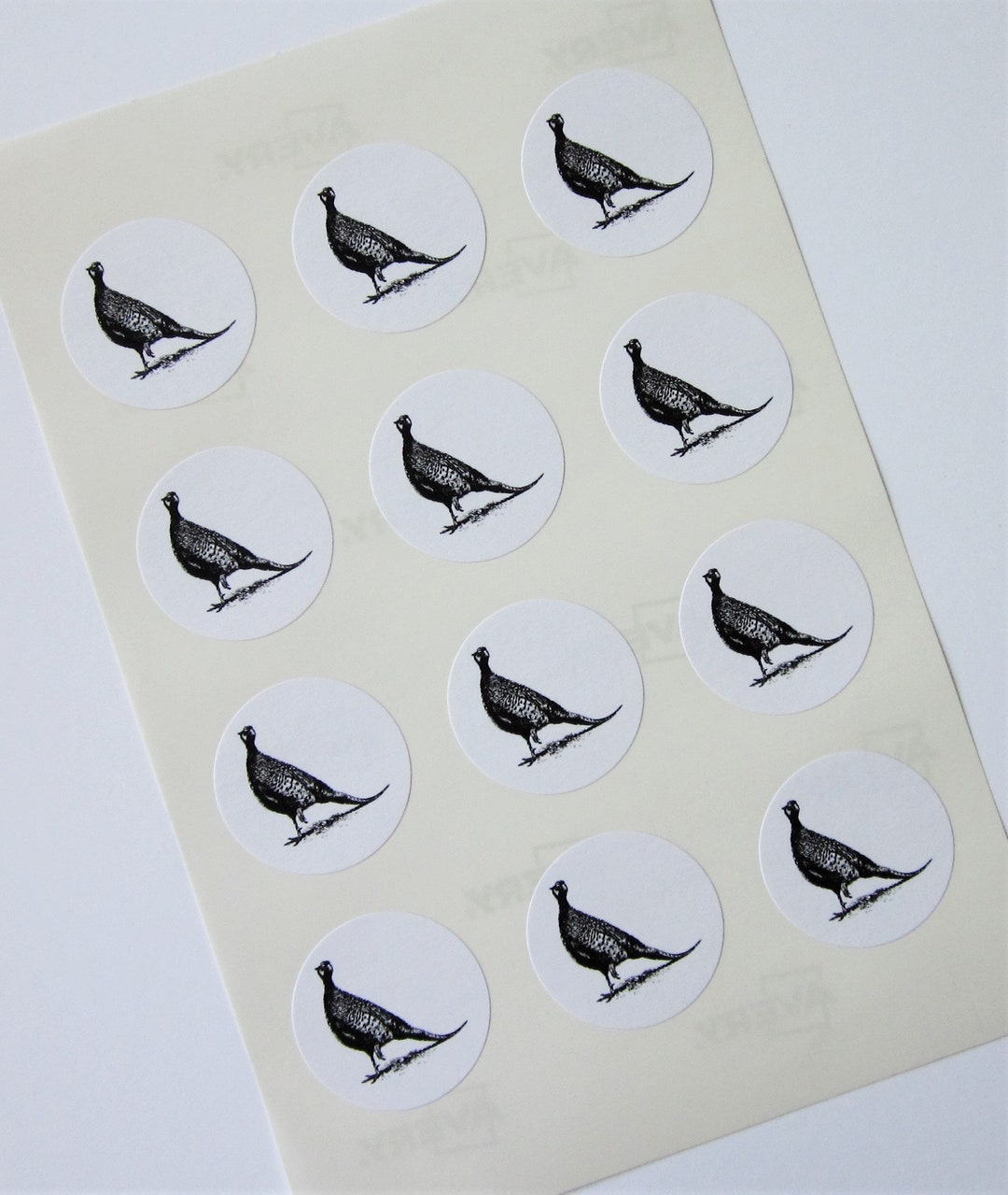Pheasant Stickers One Inch Round Seals - Etsy