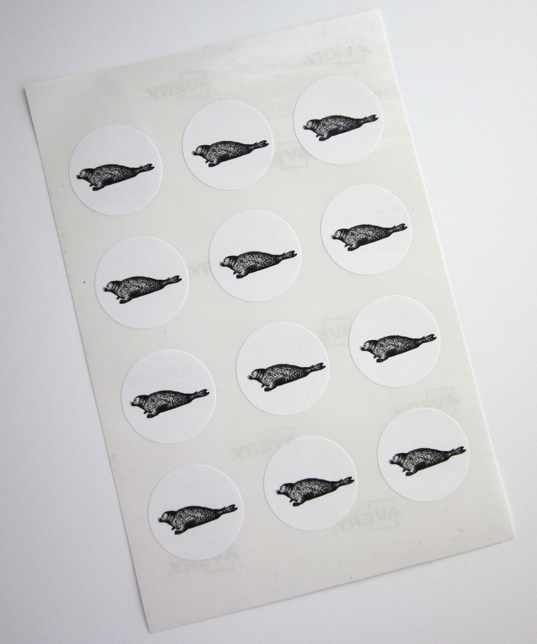 Seal Sealion Stickers One Inch Round Seals - Etsy