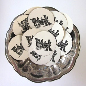 Train Tags Round Paper Gift Tags Set of 10 - Etsy