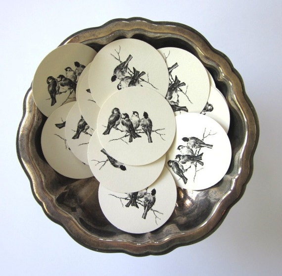 Sparrow Bird Tags Round Paper Gift Tags Set of 10 - Etsy