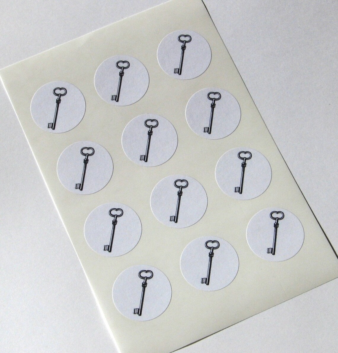 Key Stickers One Inch Round Seals | Etsy