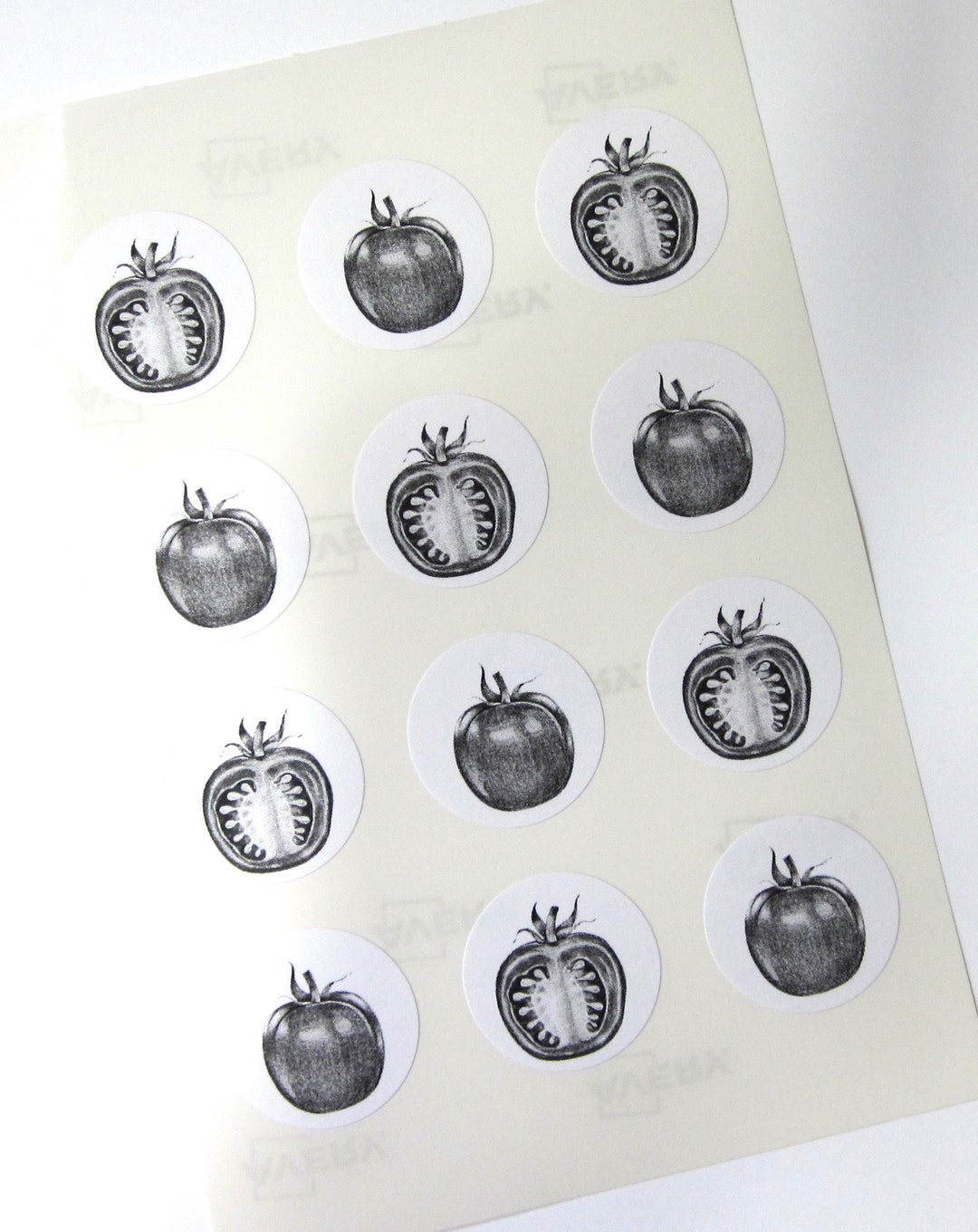 Tomato Stickers One Inch Round Seals - Etsy