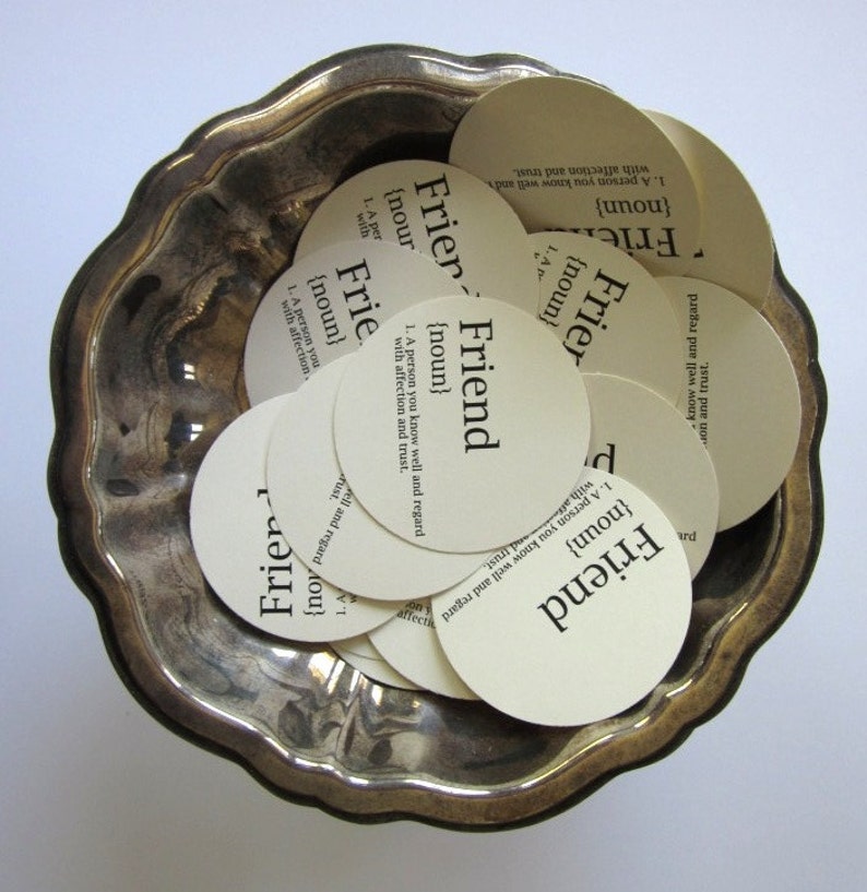 Friend Tags Round Paper Gift Tags Set of 10 - Etsy