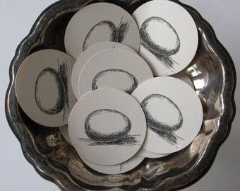 Chicken Tags Round Gift Tags Set of 10 | Etsy