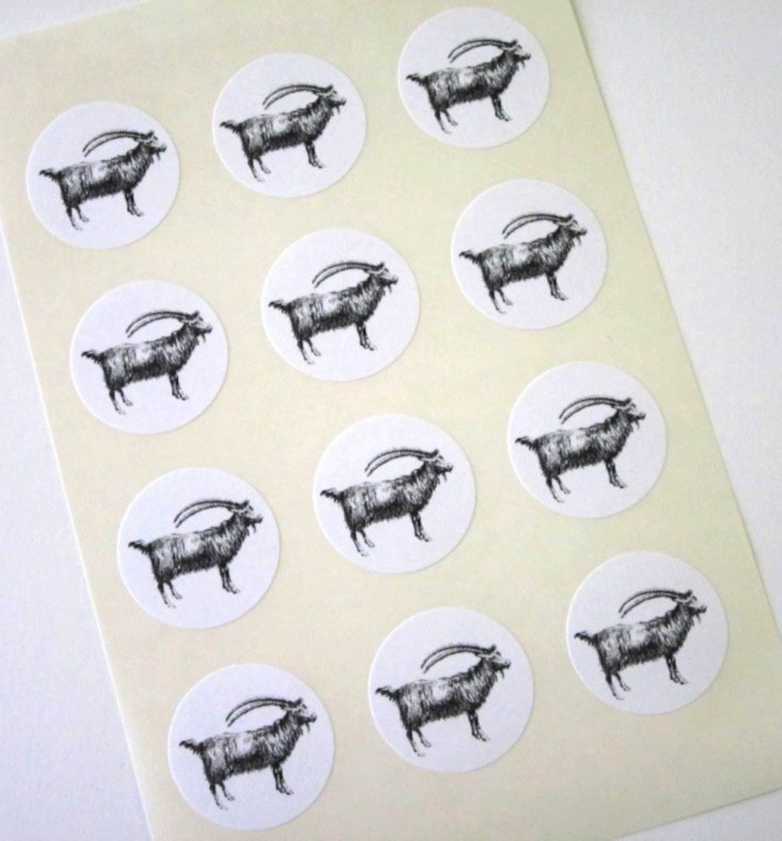 Goat Stickers One Inch Round Seals | Etsy