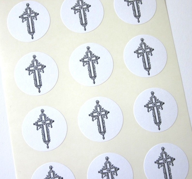 Cross Tags Round Paper Gift Tags Set of 10 | Etsy