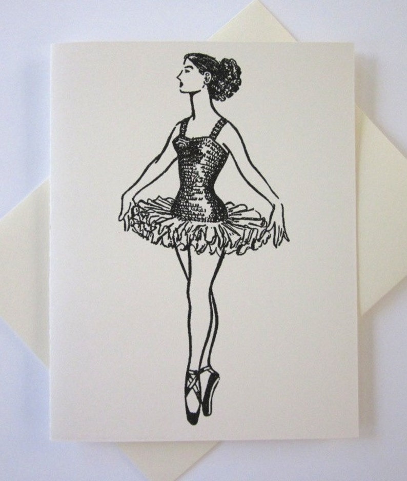 Ballerina Ballet Dancer Note Cards Set of 10 With Matching Envelopes - Etsy