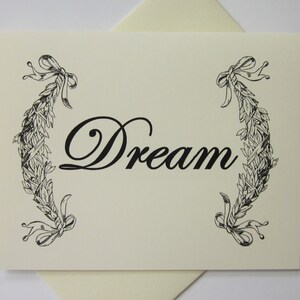 Dream Sign Note Cards Stationery Set of 10 Cards in White or Light ...