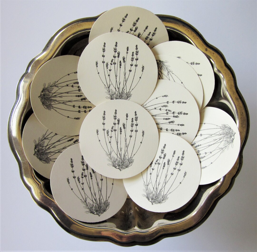 Lavender Tags Round Gift Tags Set of 10 - Etsy