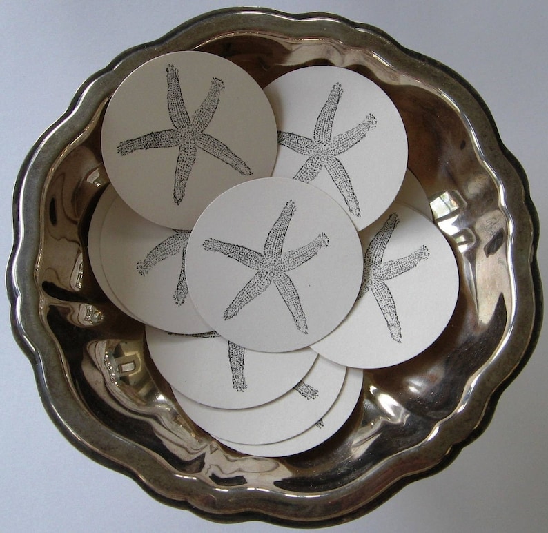 Starfish Tags Round Gift Tags Set of 10 - Etsy